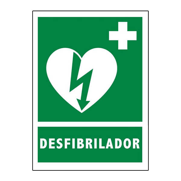 Letrero Aed Correx 500x300 Signo De Dfibrilador De Emergencia De Aed En ...